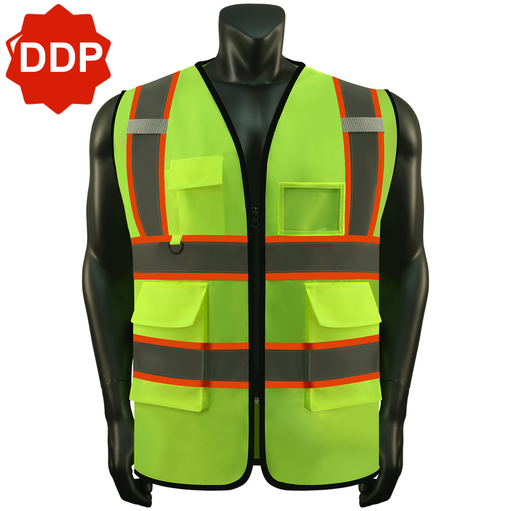 High Visibility Custom Safety Vest with Pockets – CustomTok