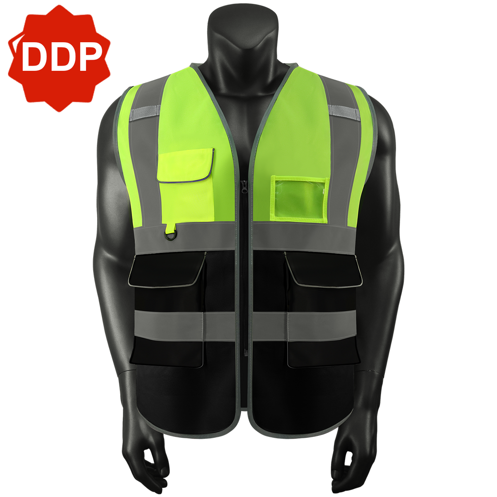 Custom Safety Vest | Rugged Knit with 6 Pockets – CustomTok
