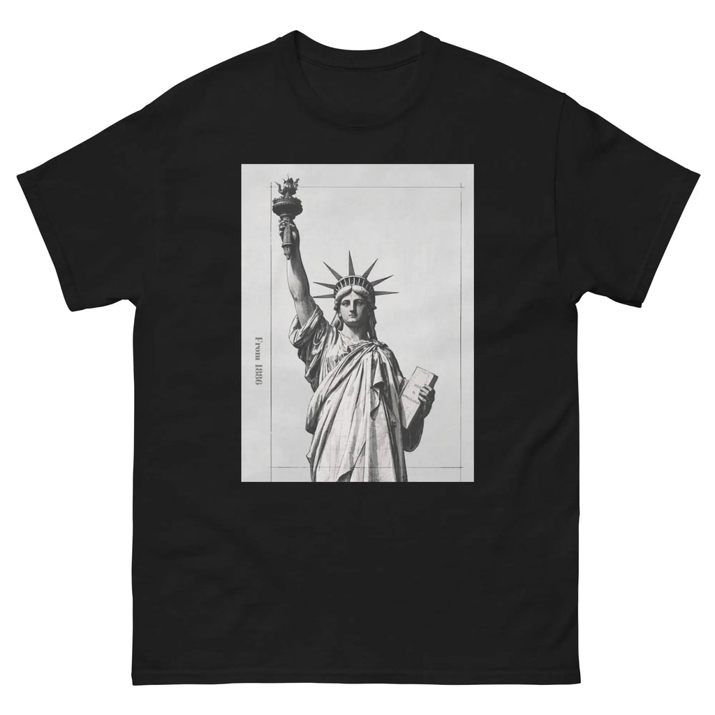 Graphic Printed Statue of Liberty T Shirts Casual Short Sleeve Adluts ...